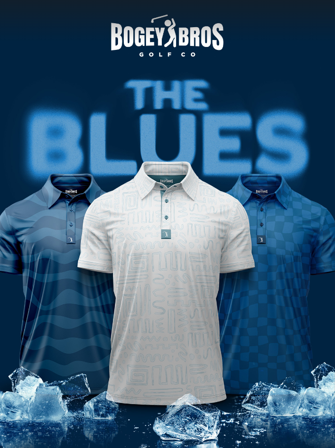 Bogey Bros Golf Co | Funny Golf Polos | The Blues Collection