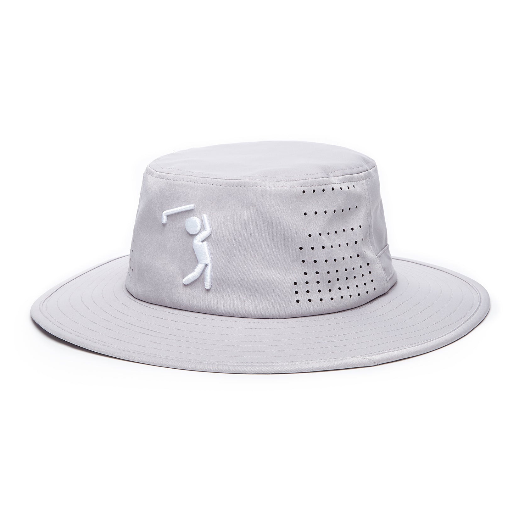 Bogey Bros Golf Co | Funny Golf Hats | Bogeyman Light Grey Bucket Hat