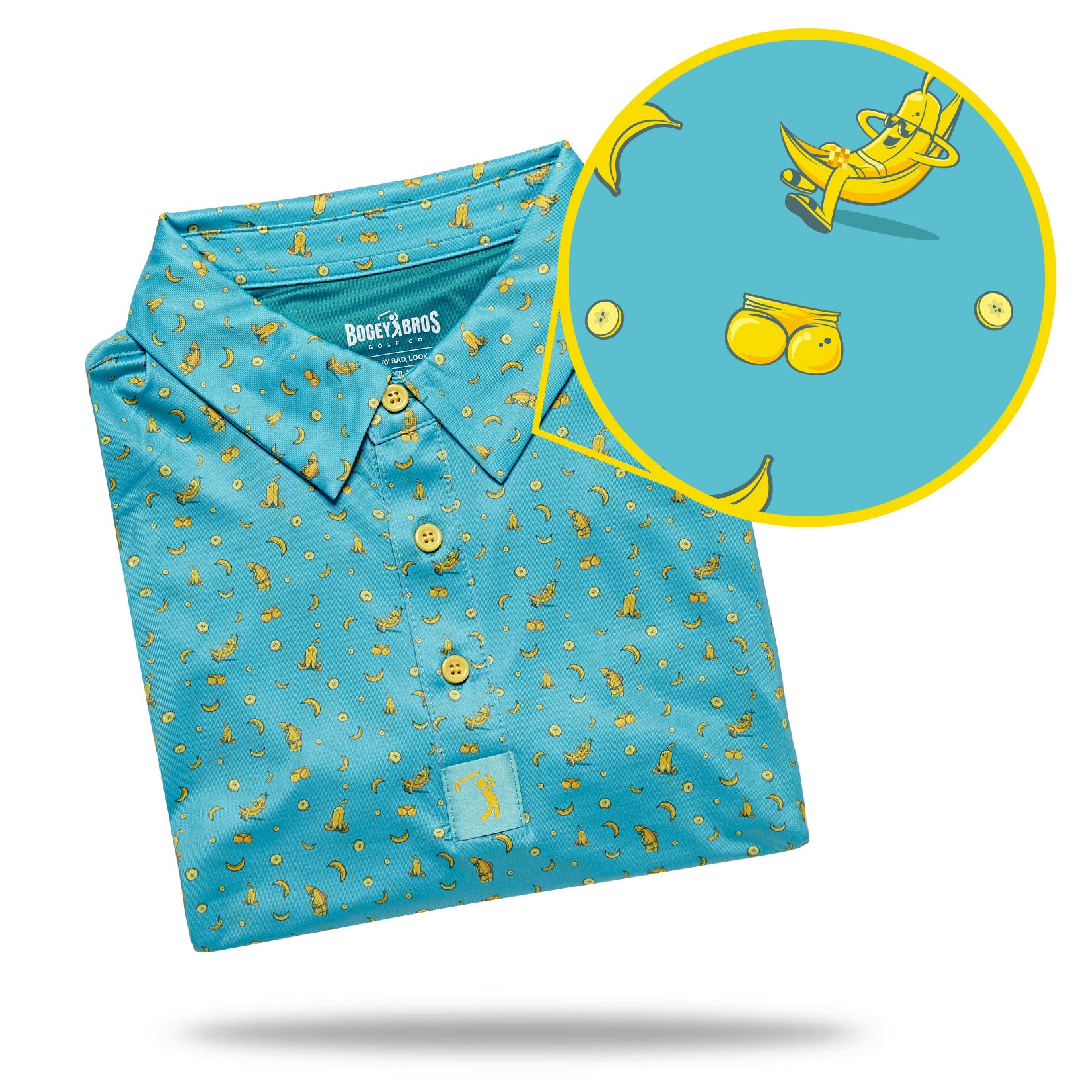 Bogey Bros Golf Co - Banana Split Cheeks - Men's Polo